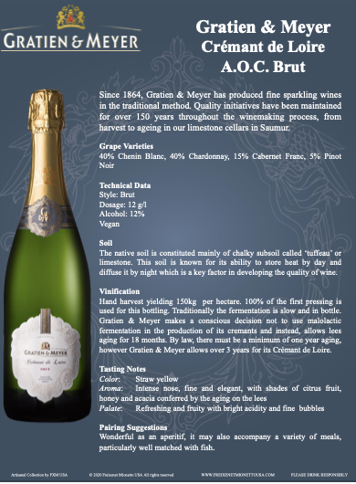 Gratien & Meyer Cremant Brut Technical Sheet - Freixenet Mionetto ...