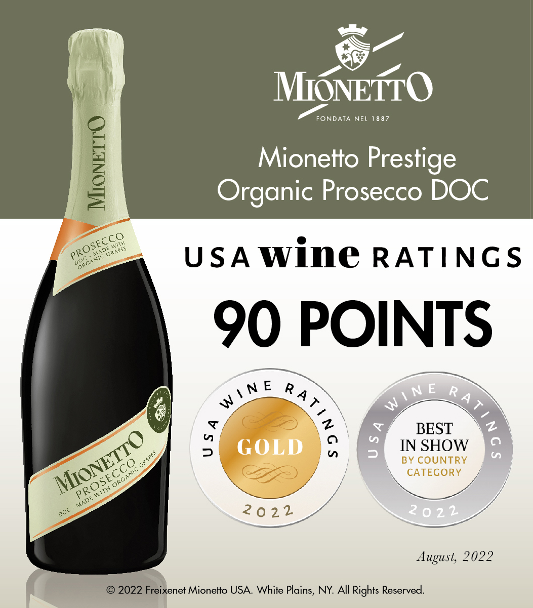 Mionetto Prestige Organic - USA Wine Ratings - 90pts - Gold medal best ...